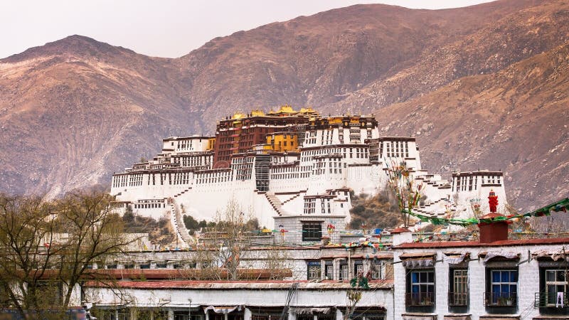 The Ancient Temple , Potala Palace Stock Image - Image of lasa ...