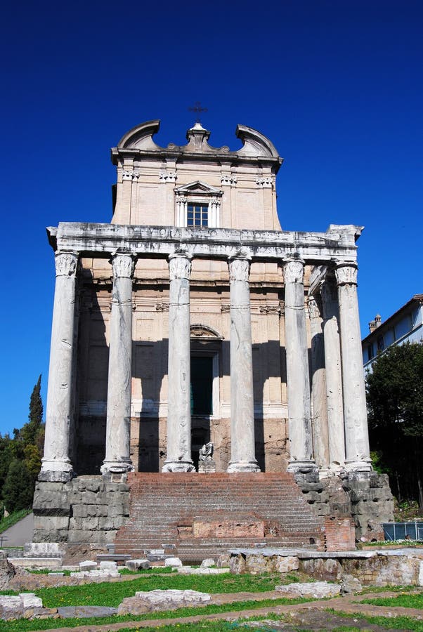 Ancient Temple in Roman Forum, Rome Stock Image - Image of lorenzo ...