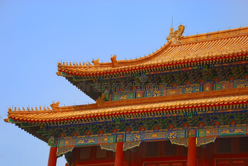 Ancient temple roof stock image. Image of east, tile, asia - 7111809