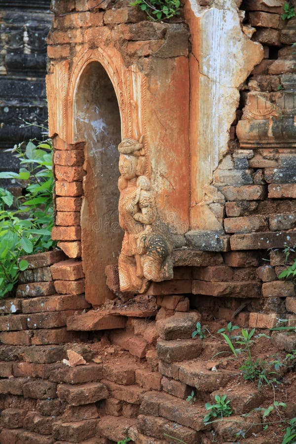 Ancient Temple Ruins in Inthein, Myanmar Stock Photo - Image of burma ...
