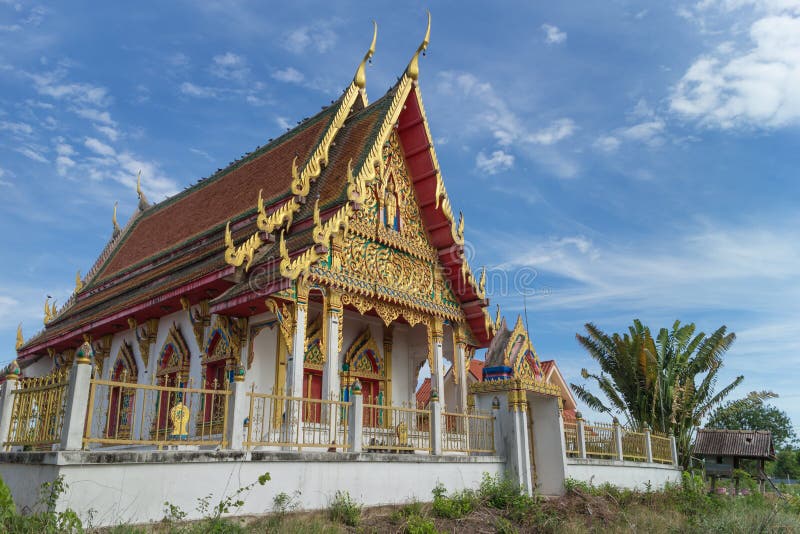 The Ancient Temple with Sky Background Stock Photo - Image of gold ...