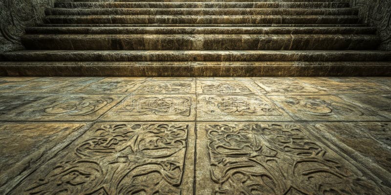 Ancient Temple Stone Background with Intricate Carvings on Weathered ...