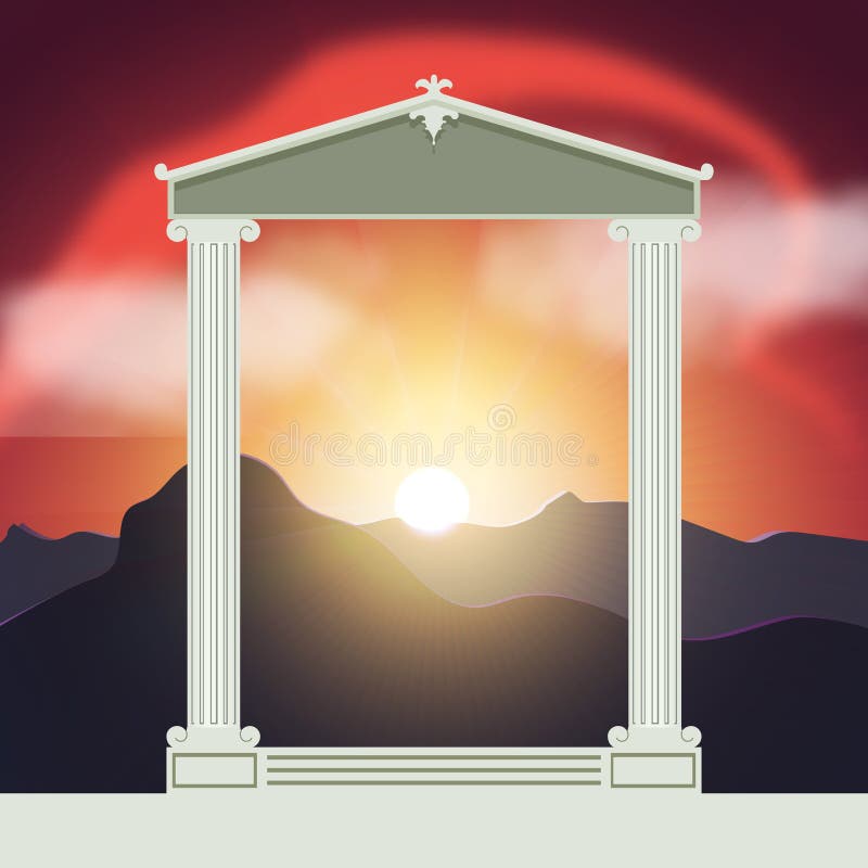 Classic temple stock vector. Illustration of luxury, renaissance - 14258114