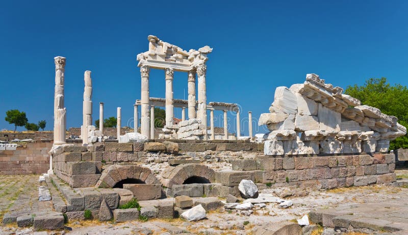 Ancient Temple of Trajan stock image. Image of history - 11661179