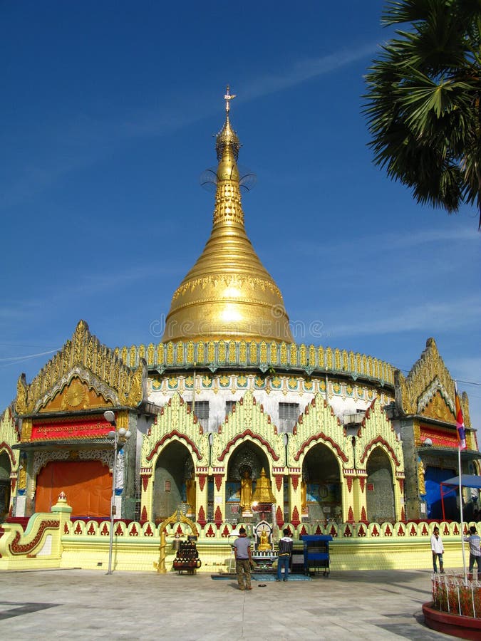 The Ancient Temple in Yangon, Rangoon, Myanmar Editorial Photography ...