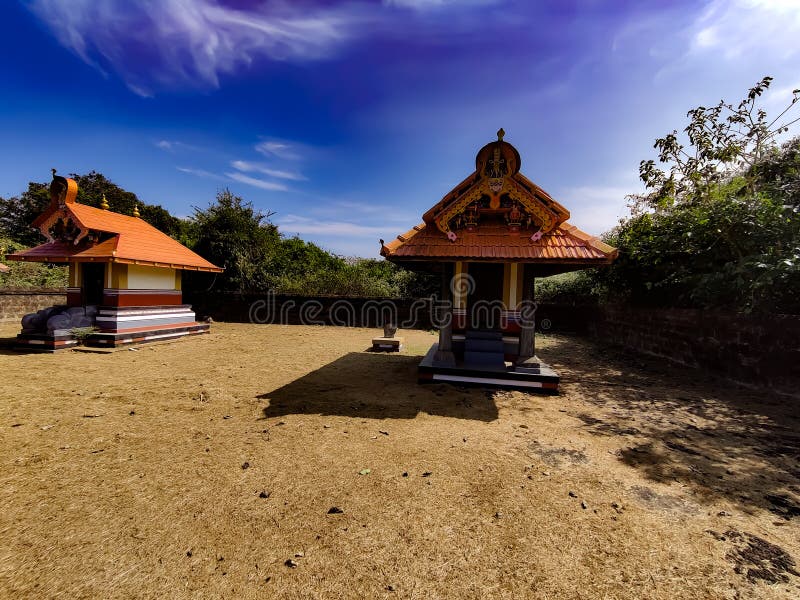 Ancient Temples Architecture Work with Landscape Stock Photo - Image of ...