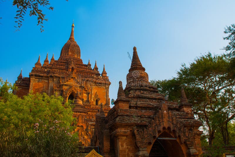 Ancient Temples in Bagan, Myanmar. Burma Stock Image - Image of ...