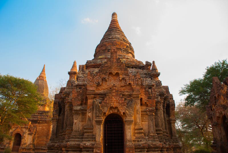 Ancient Temples in Bagan, Myanmar. Burma Stock Photo - Image of ...