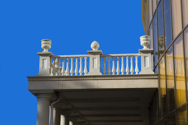 An Ancient Terrace with Stucco Fretwork Stock Photo - Image of balcony ...