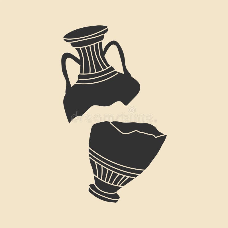 Ancient Terracotta Jug. Vector Illustration Stock Vector - Illustration ...