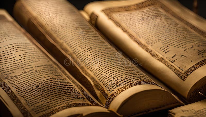 Ancient Text Books stock illustration. Illustration of classic - 348508236