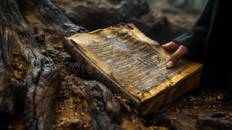 Ancient Text on Wooden Table Stock Photo - Image of discovery, historic ...