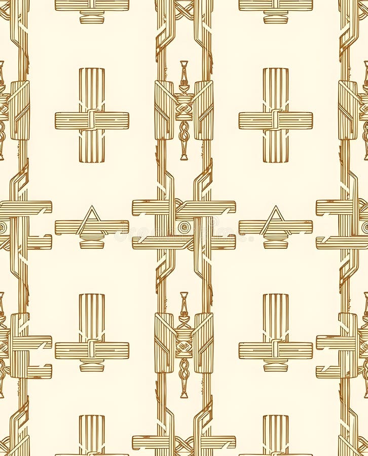 Ancient Textile-inspired Minimalist Design, Flowing Rhythm, Seamless ...