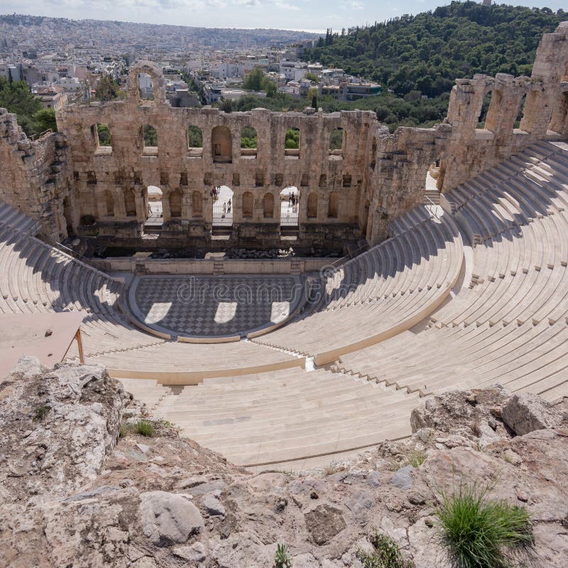 Ancient theater acropolis stock photo. Image of greece - 130629970