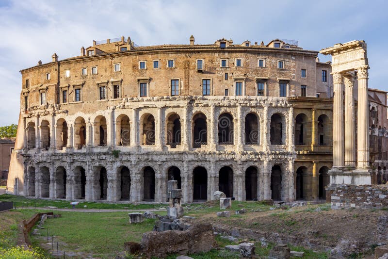 Ancient Theater of Marcellus in Rome, Italy Stock Photo - Image of ...