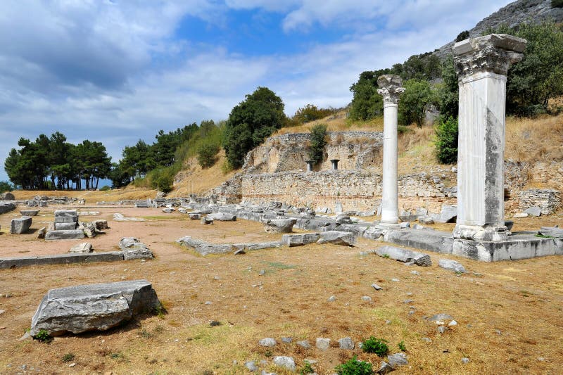 Ancient Theatre at Filipi, Greece Stock Photo - Image of excavations ...