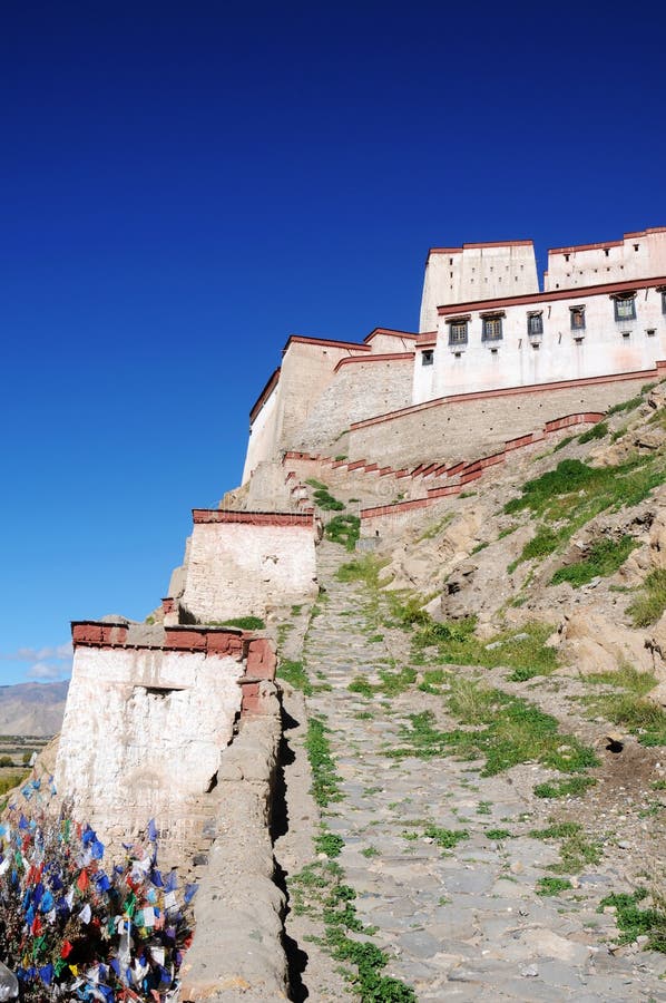 Ancient Tibetan castle stock photo. Image of prayer, interest - 16316976