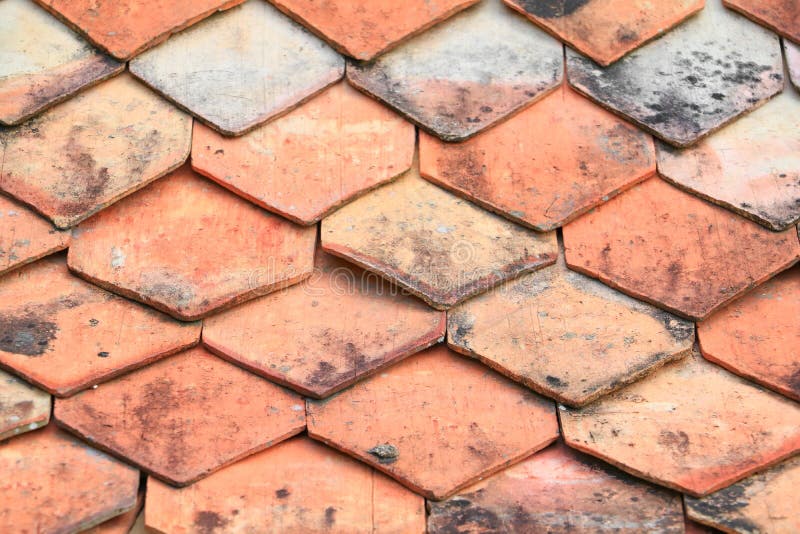 Ancient Tile Roof Thailand Style Texture Stock Image - Image of durable ...