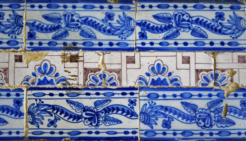 Ancient Tiles Pattern on Wall, Rio Stock Photo - Image of downtown ...