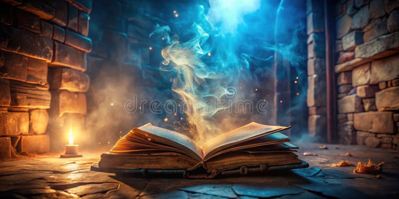 Ancient Tome Reveals Mystical Secrets in a Stone Chamber. Generative AI ...