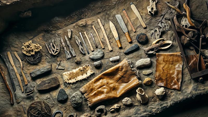 Ancient Tools and Artifacts Unearthed: a Glimpse into History Stock ...