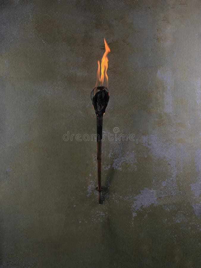 Ancient torch on old wall stock photo. Image of travel - 335635092