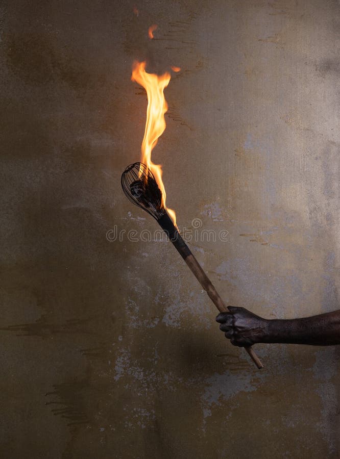 Ancient torch on old wall stock image. Image of culture - 335636027