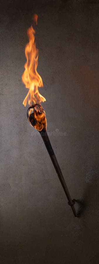 Ancient torch on old wall stock photo. Image of dirty - 335635382