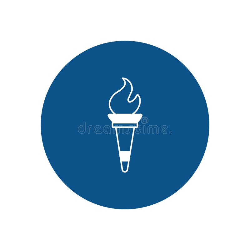Ancient Torch Vector Icon with Trendy Background Colors that Can Easily ...