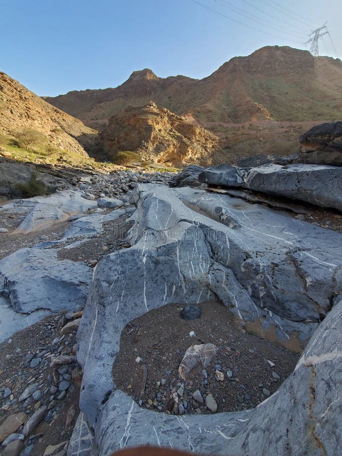 Wadi Sa al, Oman stock photo. Image of fell, saal, moraine - 241080960
