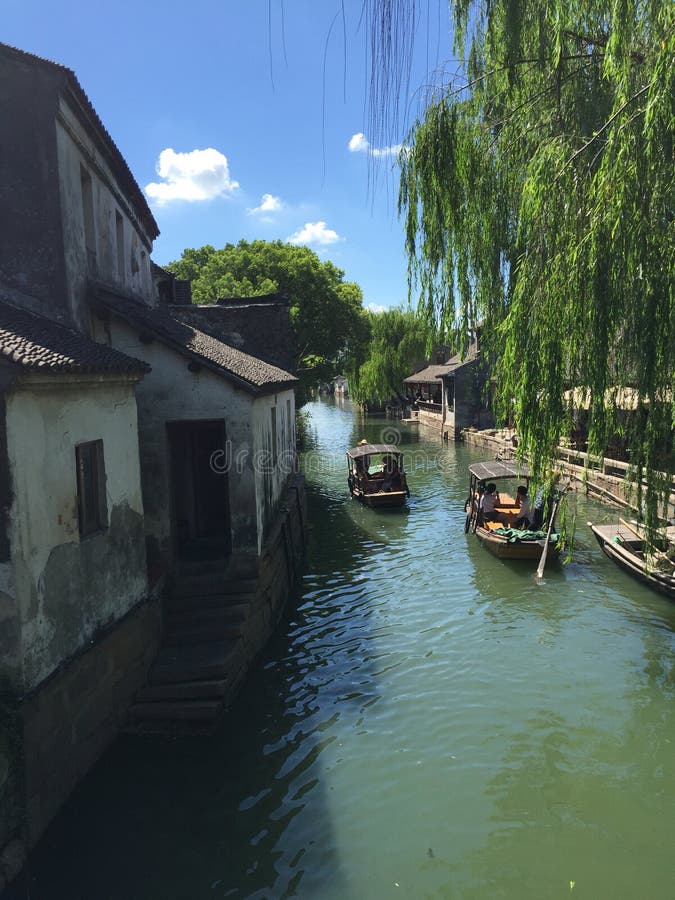 Ancient town editorial stock photo. Image of tree, bank - 76331948
