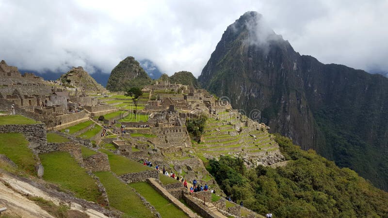 Ancient Town of Machu Picchu with Clouds, Peru Stock Image - Image of ...