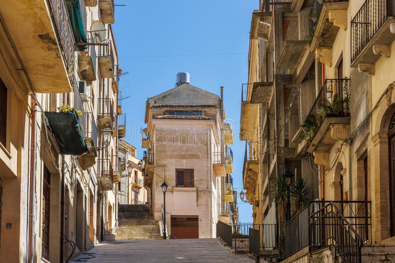 The Ancient Town of Salemi on the Island of Sicily Stock Photo - Image ...