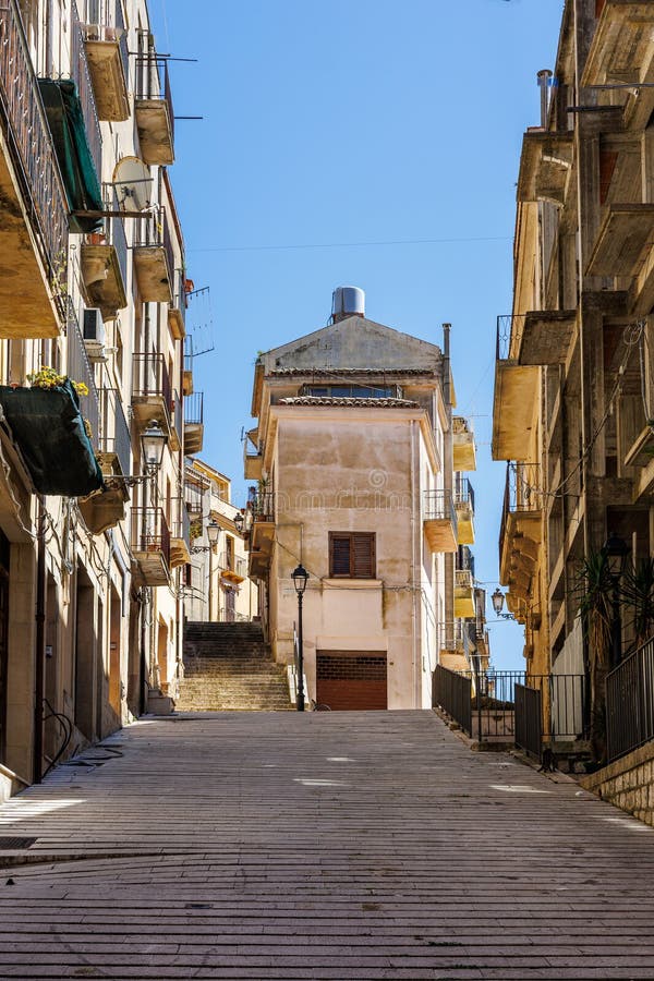 The Ancient Town of Salemi on the Island of Sicily Stock Image - Image ...