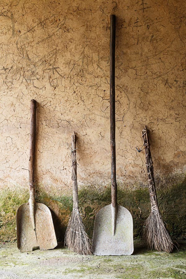 Ancient Traditional Farm Tools in the Countyside of China Stock Photo ...