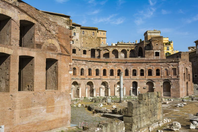 Ancient Trajan S Market in Rome Stock Photo - Image of forum ...