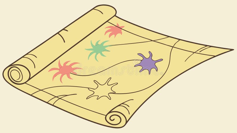 Ancient Treasure Map: Adventure and Discovery Scroll Vector, Vector ...
