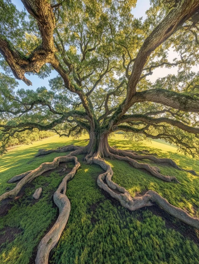 Ancient Tree with Multiple Trunks Stock Photo - Image of growth, nature ...