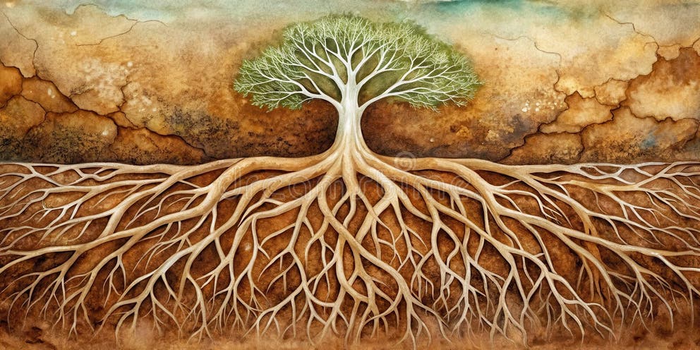 An Ancient Tree S Extensive Root System Reaching Deep into the Earth S ...