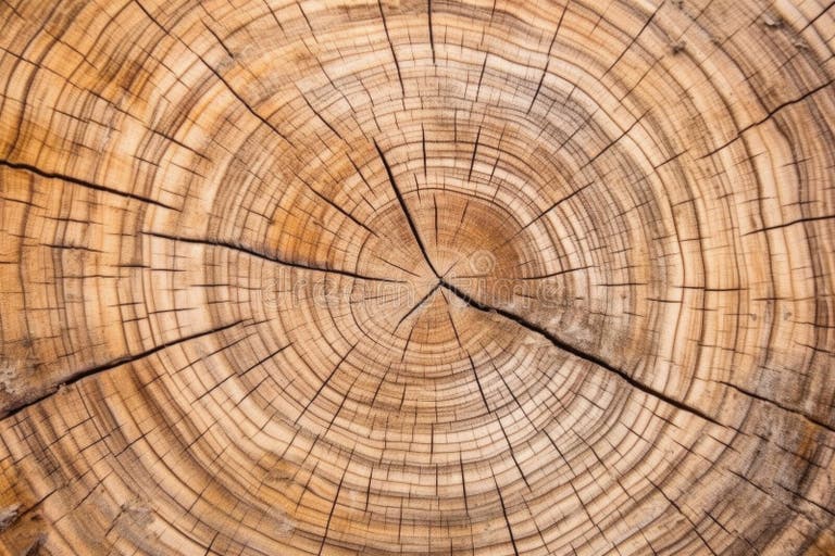 Ancient Tree Stump Texture with Age Rings Stock Illustration ...