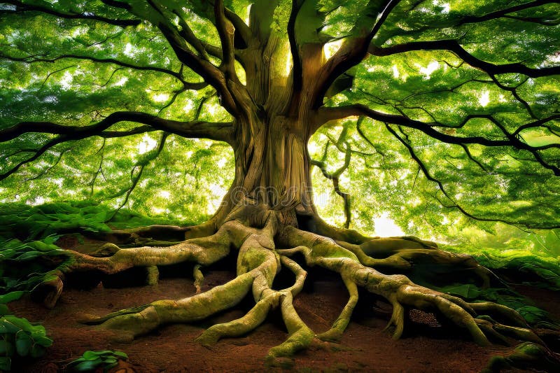 Ancient Tree Wisdom Share Trees Share Knowledge through Their in Stock ...