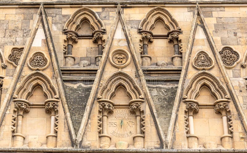 Ancient Triangular Carvings with Columns. Editorial Image - Image of ...