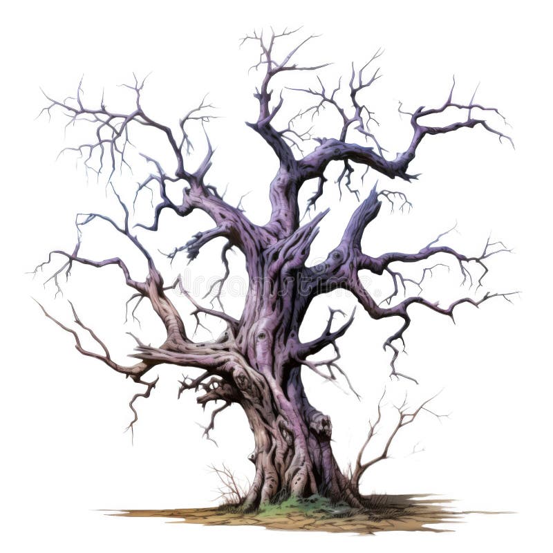 An Ancient, Twisted Tree with Eyes in Its Bark Stock Image ...