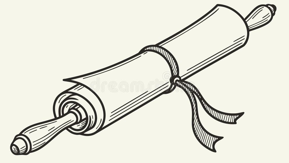 Ancient Partially Unrolled Stock Illustrations – 399 Ancient Partially ...