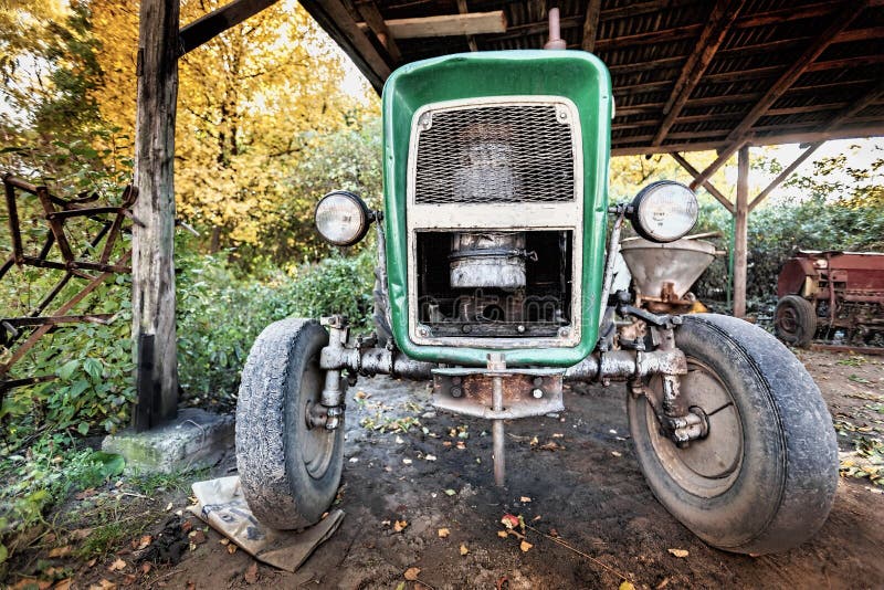 Ancient tractor stock image. Image of rural, field, ancient - 7465669