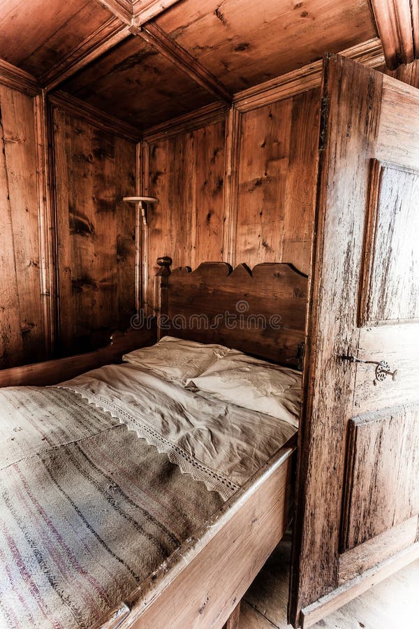 Ancient Room Covered in Wood Stock Photo - Image of larch, beads: 166402396