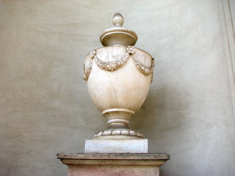 Ancient Vase with Fine Flower Decor Stock Image - Image of vase ...