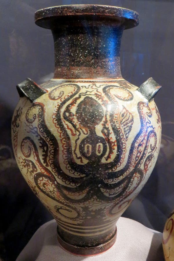Ancient Vase With Octopus 1 Stock Photo - Image of vase, freephotos ...