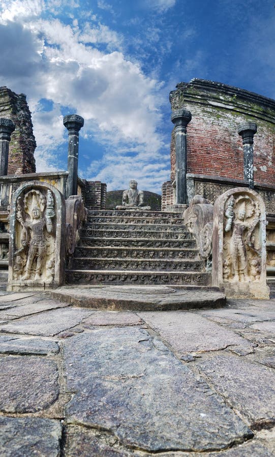 Ancient Vatadage stock image. Image of polonnaruwa, asia - 23438411