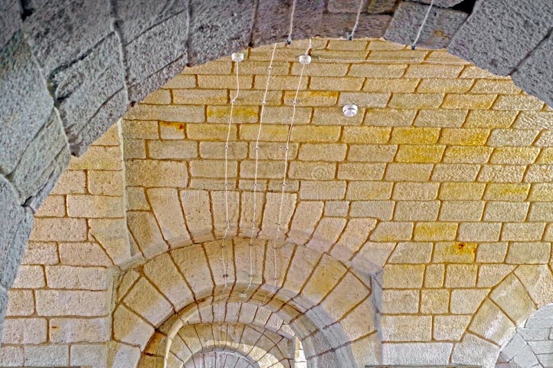 Ancient Vaulted Hall of Old Fortress Stock Image - Image of abandoned ...